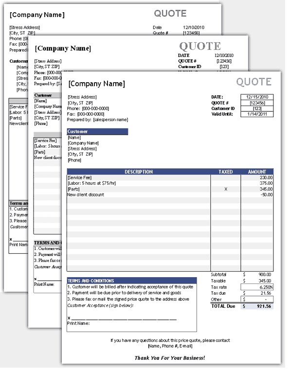 Free Quotation Templates For Word Google Docs Templates vip