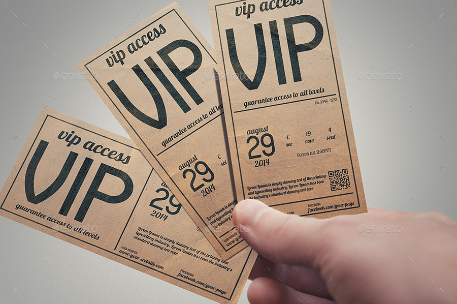 VIP Pass Templates Templates vip